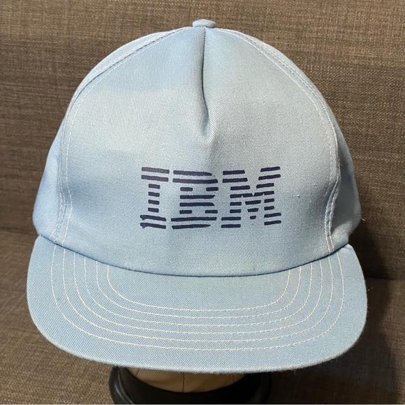 Ibm | Accessories | Ibm Snapback Hat Vtg Cap Black Computers 8s 90s ...